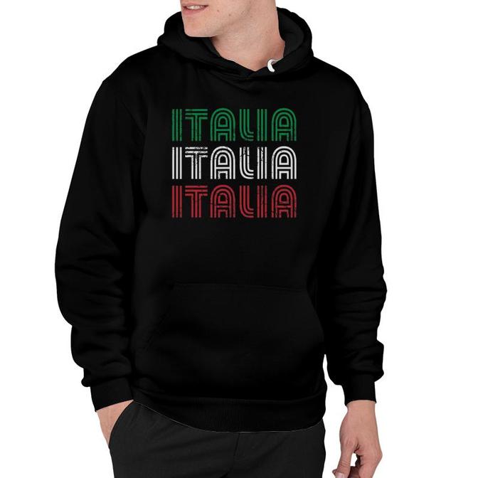 Italy Flag Vintage Italian Design Italia Mens Back Print T-shirt | Mazezy