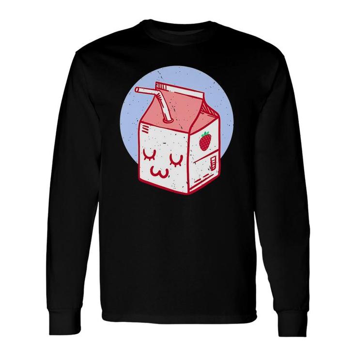 Cute Uwu Face Japanese Kawaii Anime 90S Art Style Milk Long Sleeve T ...