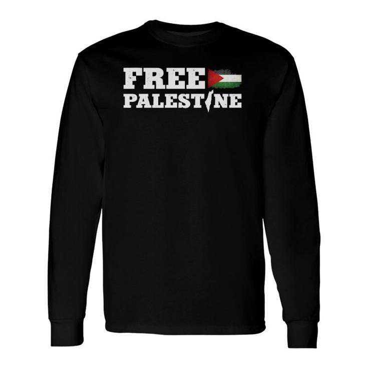 Free Palestine Free Gaza Essential Support Palestine Flag Long Sleeve T ...