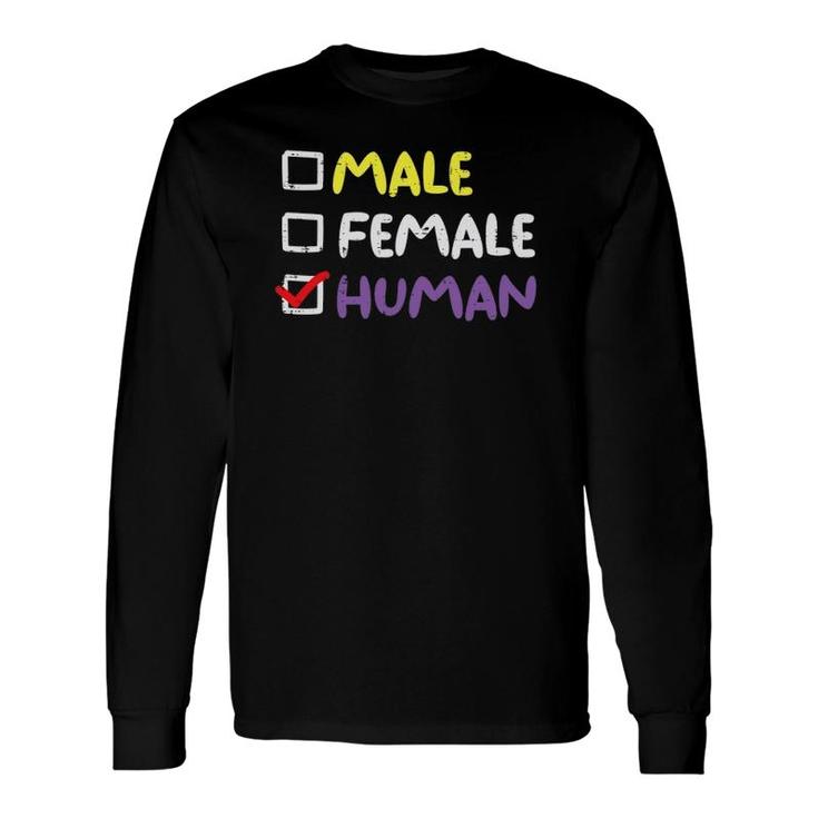 Male Female Human Checkbox Lgbtq Non-Binary Flag Genderqueer Long ...