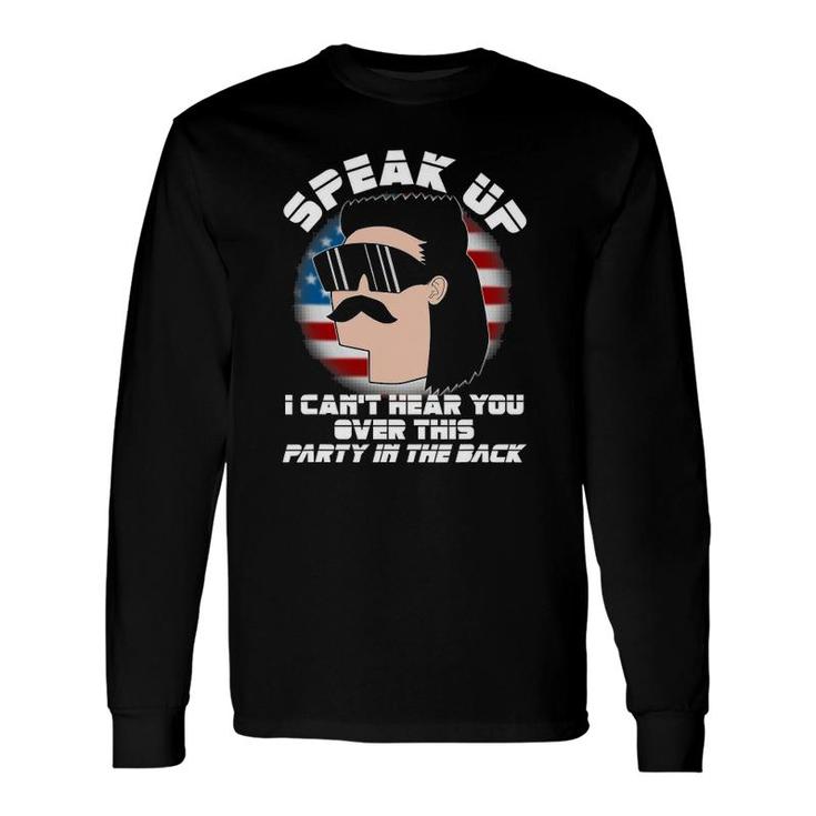Redneck 4Th Of July American Flag Usa Mullet Long Sleeve T-Shirt - Seseable