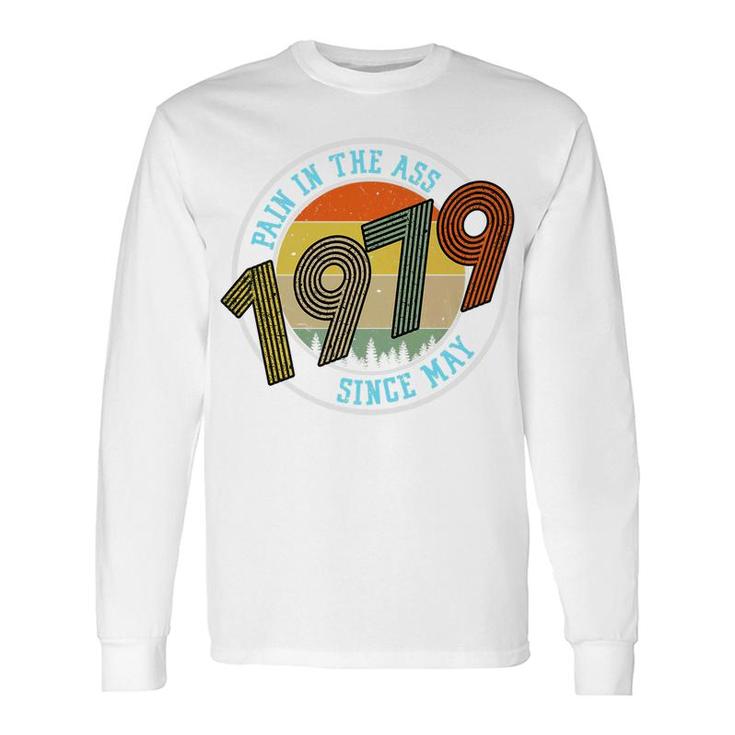 May 1979 40Th Birthday Retro Vintage 1979 Birthday Long Sleeve T-Shirt ...