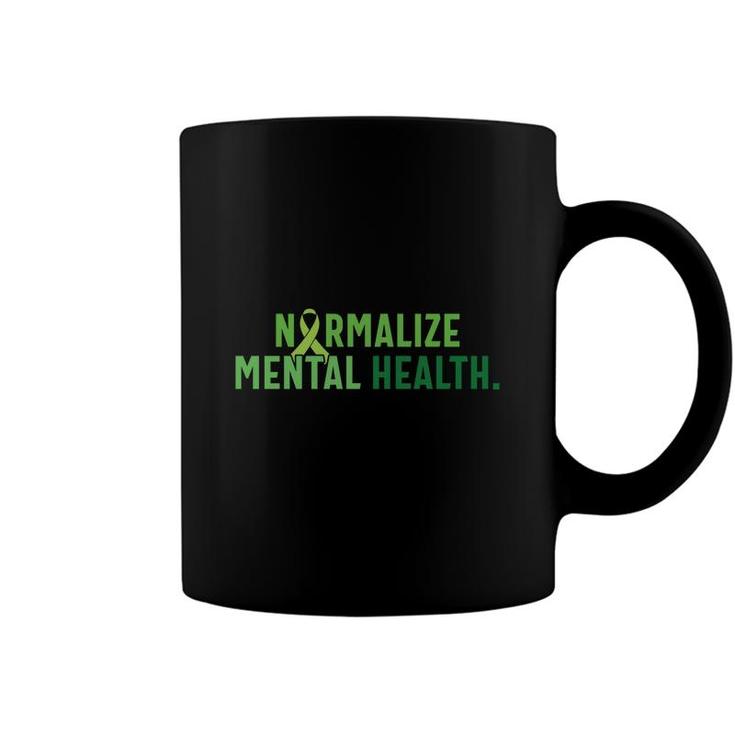 Normalize Mental Health Awareness Pastel Green Coffee Mug | Seseable