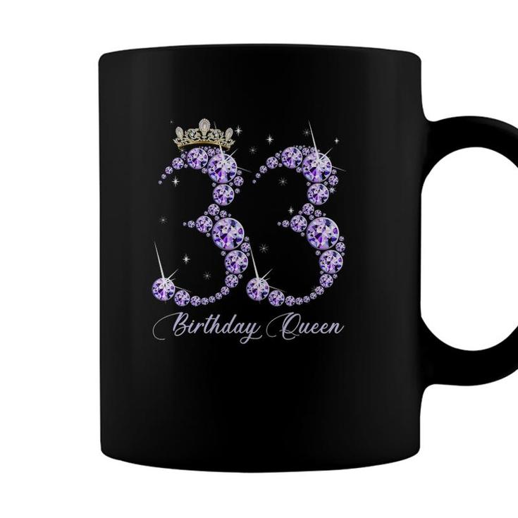 33 Years Old Its My 33Rd Birthday Queen Diamond Heels Crown Coffee Mug ...