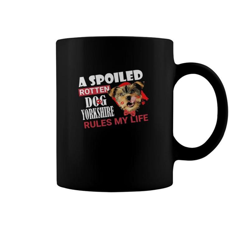 Dog Yorkshire Rules My Life Classic Coffee Mug | Mazezy
