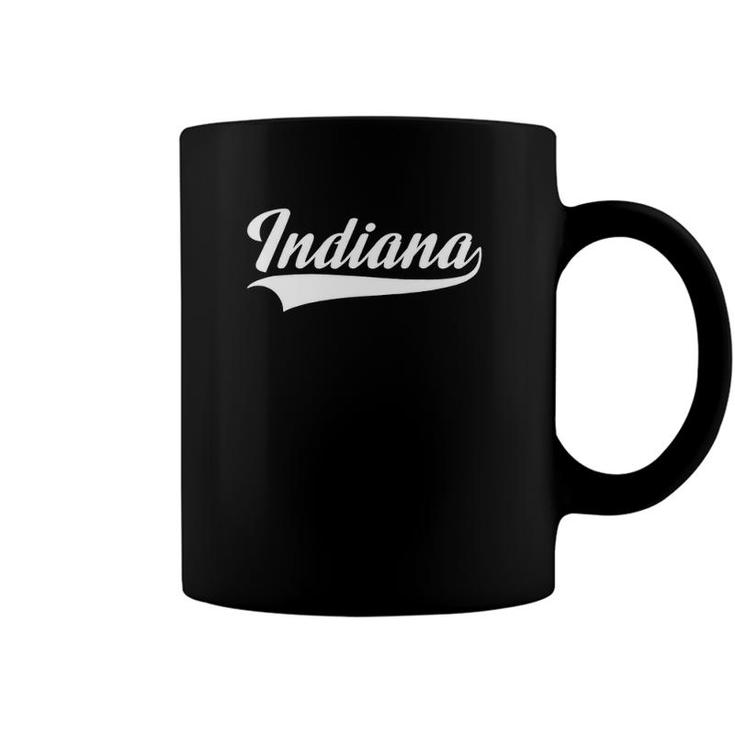 Indiana In Throwback Design Classic Coffee Mug | Mazezy