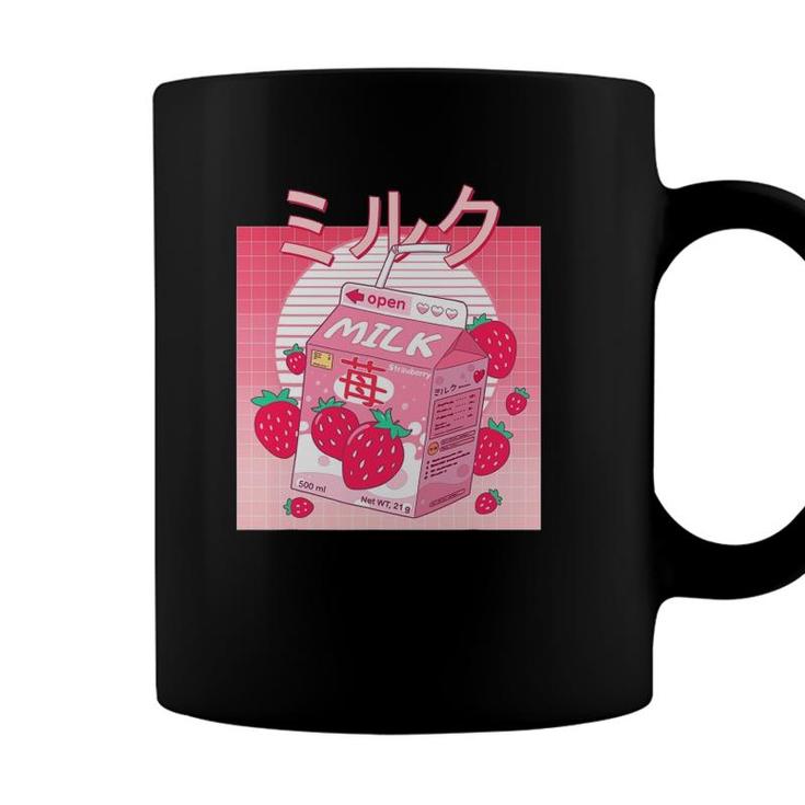 Japanese Kawaii Pink Strawberry Milk Carton Coffee Mug - Seseable