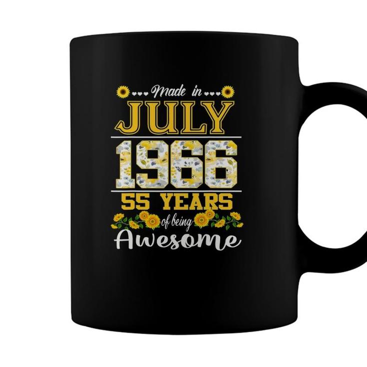 July Girls 55Th Birthday 55 Years Old Made In 1966 Ver2 Coffee Mug ...