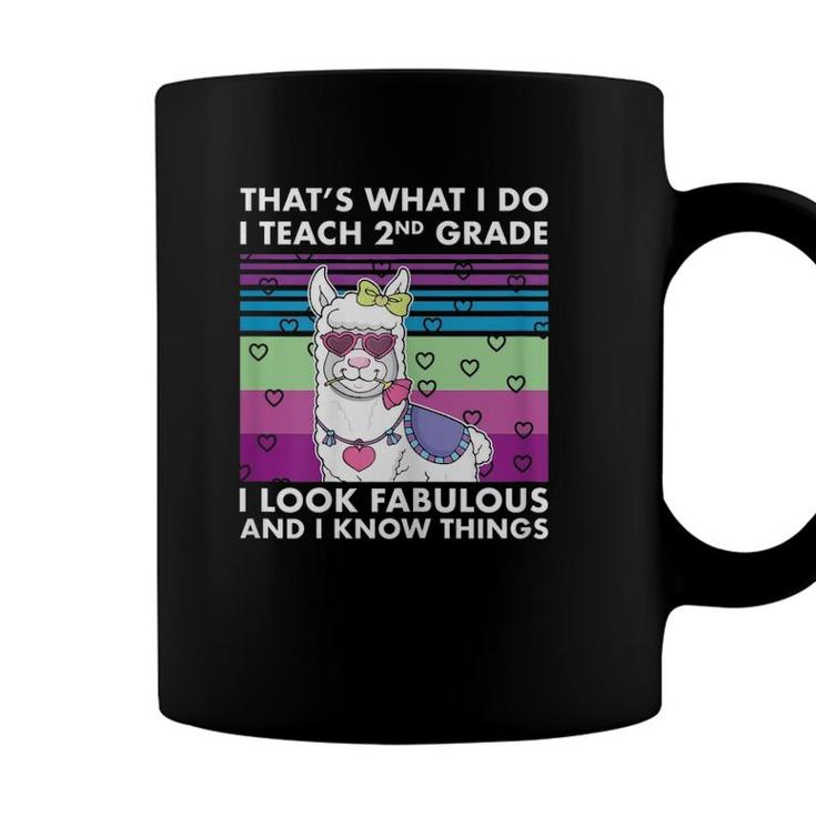 Second Grade Cute Llama 2Nd Grade Teacher Appreciation Gift Coffee Mug ...
