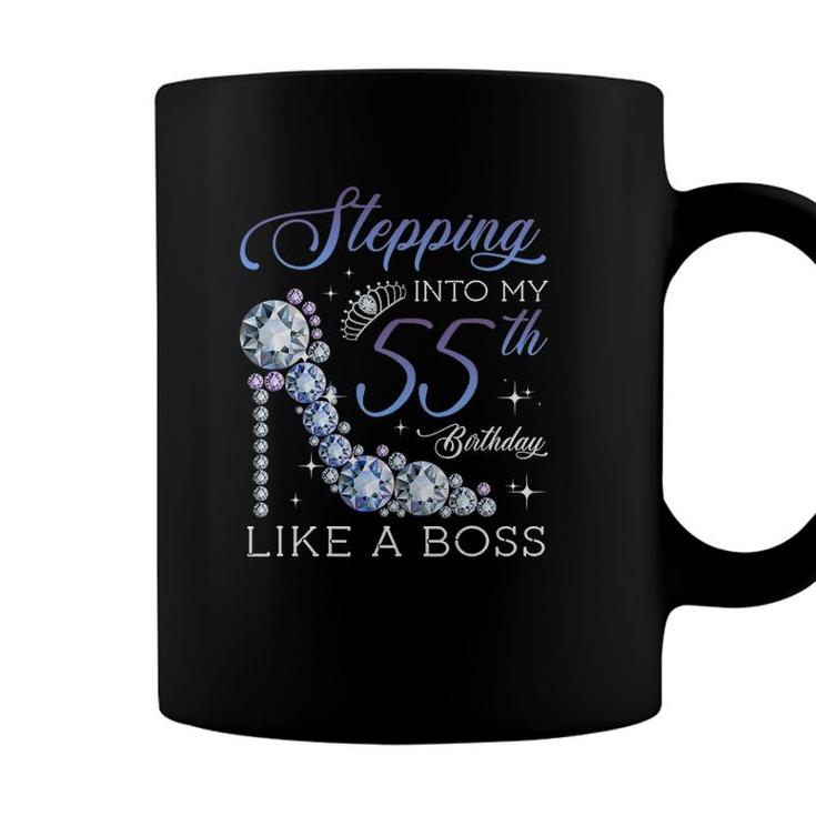 Stepping Into 55Th Birthday Like A Boss Gifts 55 Years Old Coffee Mug ...