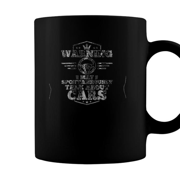 Warning May Spontaneously Talk About Cars Version2 Coffee Mug | Seseable
