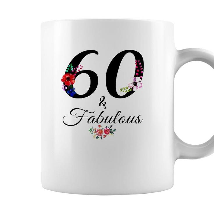60 & Fabulous 60 Years Old Vintage Floral 1962 60Th Birthday Coffee Mug ...