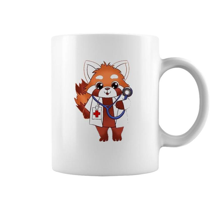 Cute Red Panda Doctor Funny Red Panda Doctor Graduate Coffee Mug | Mazezy