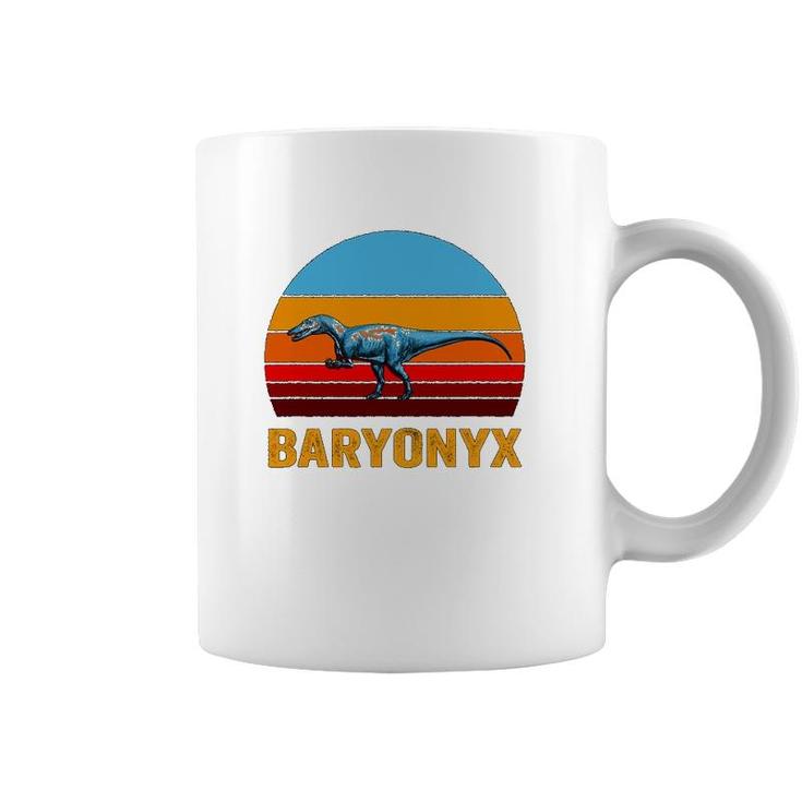 Retro Vintage Style Sunset Baryonyx Coffee Mug | Mazezy