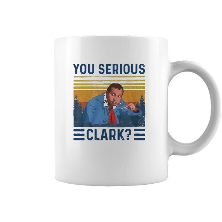 You Serious Clark Meme Funny Vintage Christmas Coffee Mug | Mazezy