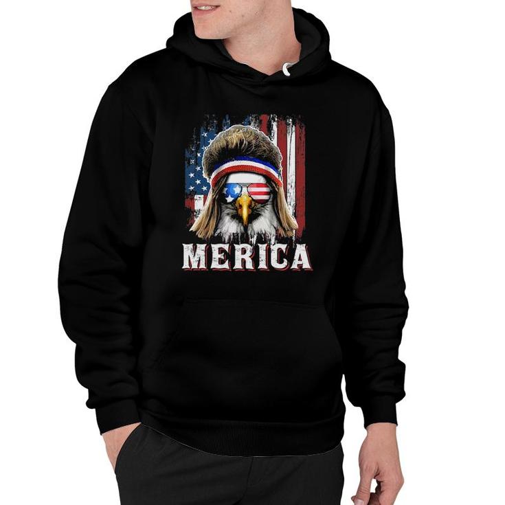 Merica Eagle Mullet 4Th Of July American Flag Stars Stripes Hoodie ...