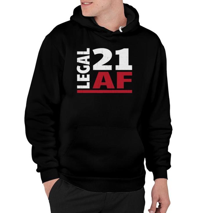 21 Years Old Party Outfit 21St Birthday Legal Af Cool Hoodie | Seseable