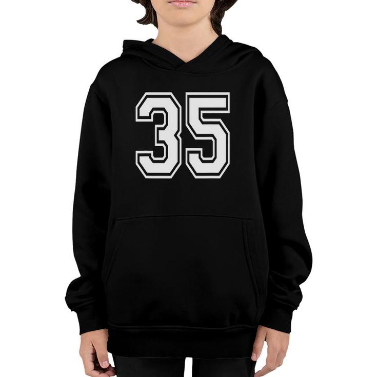 Number 35 Numbered Uniform Sports Jersey Team 35Th Birthday Youth ...