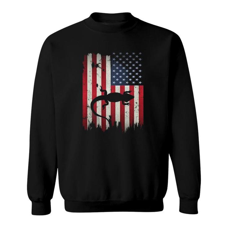 Bearded Dragon Usa American Flag 4Th Of July Lizard Gift Sweatshirt ...