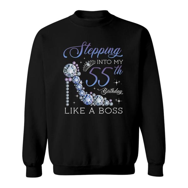 Womens Stepping Into 55Th Birthday Born 1967 Gifts 55 Years Old V-Neck ...