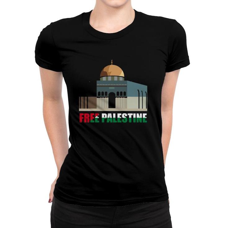 Free Palestine Freedom To Palestine Palestine Flag Women T-shirt - Seseable