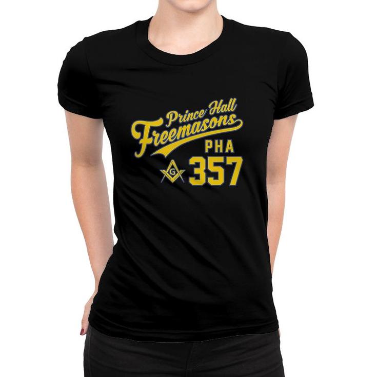 Masonic Prince Hall Pha 357 Freemason Jersey Style Women T-shirt | Mazezy