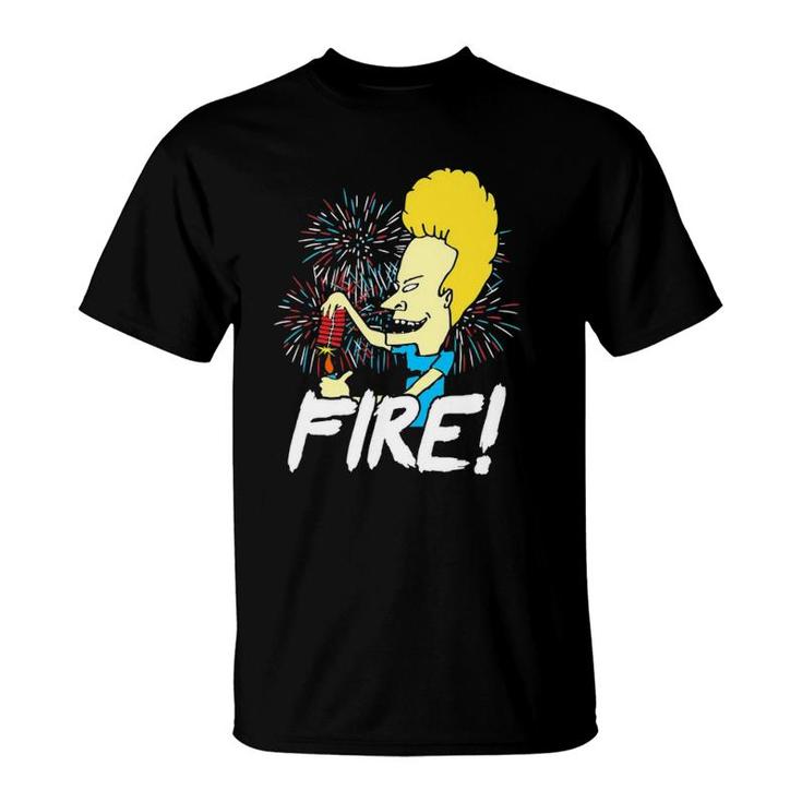 Beavis-Fire 4Th Of Julys For Men Women Happy 4Th Of July T-Shirt | Seseable