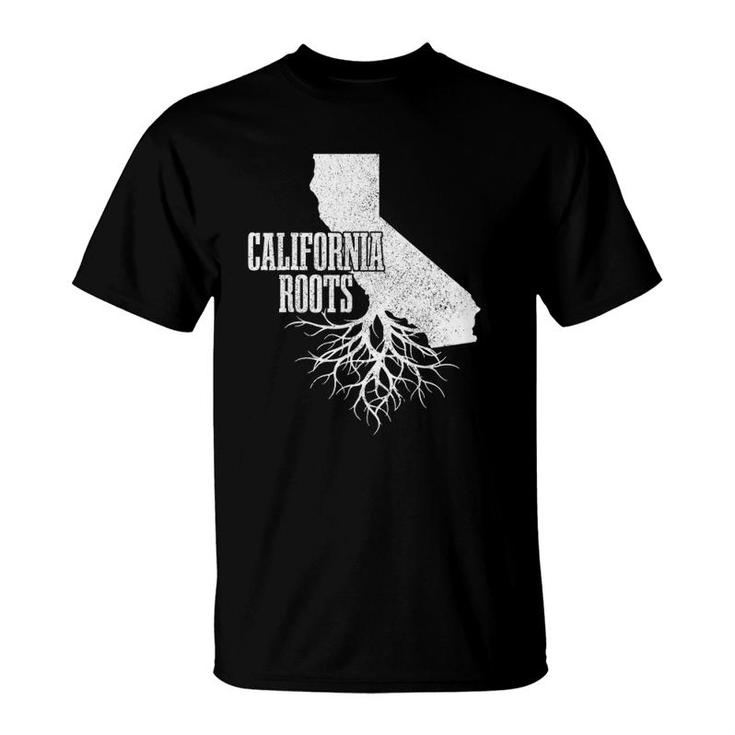 California Roots Vintage Pride State Map Gift T-Shirt | Mazezy