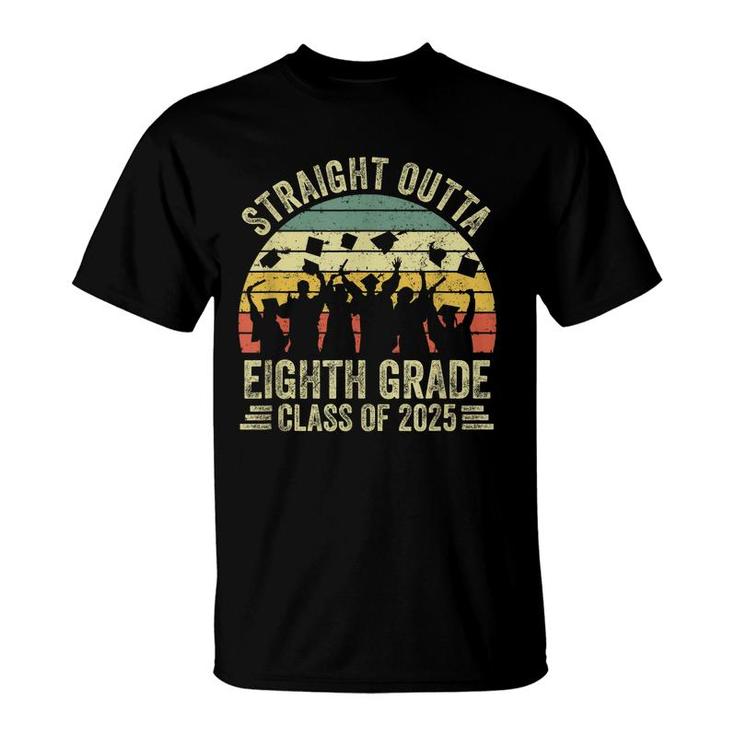 Straight Outta 8Th Grade Class Of 2025 Graduation 2025 T-shirt - Thegiftio